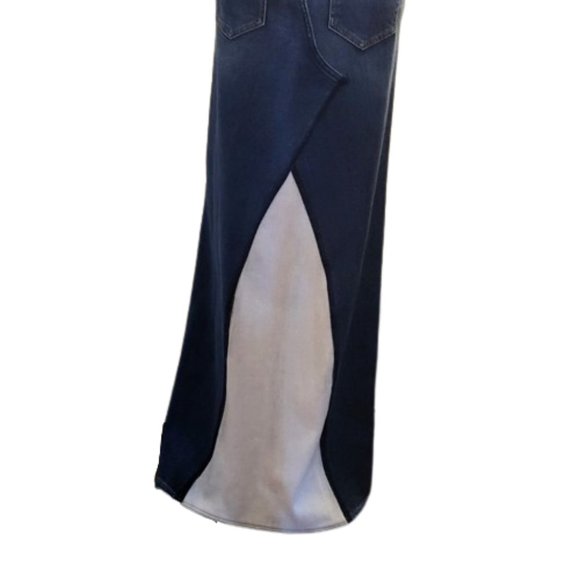 H&M | Skirts | Deconstructed Long Denim Skirt Geo Design With Matching ...